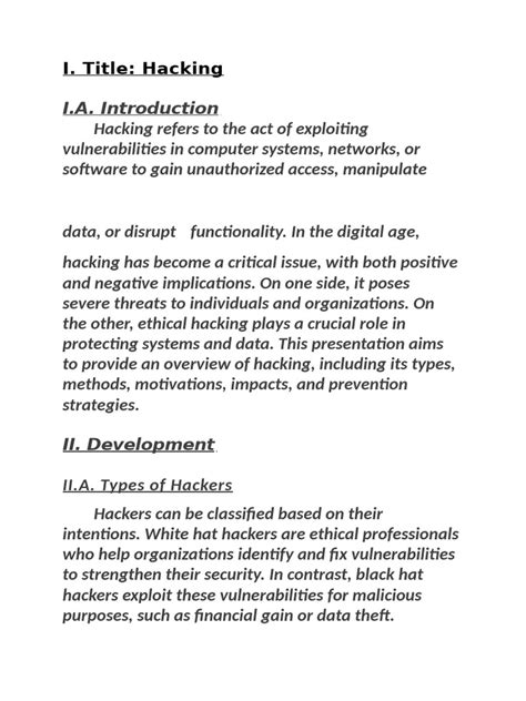 Expose Du Groupe 1en Anglais Informatique Pdf Security Hacker