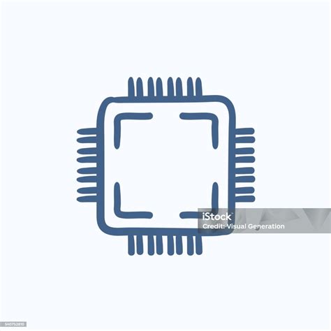 Cpu Sketch Icon Stock Illustration Download Image Now Abstract