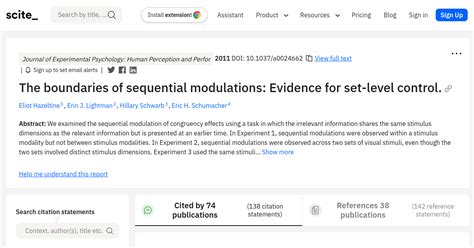 The Boundaries Of Sequential Modulations Evidence For Set Level Control Scite Report