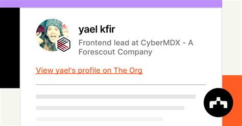 Yael Kfir Frontend Lead At Cybermdx A Forescout Company The Org