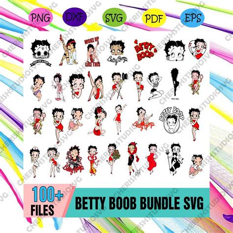 Betty Boop Bundle Svg Cartoon Bundle Svg Movie Characters Svg American