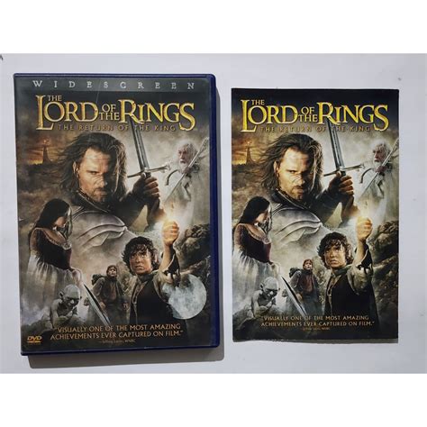 Dvd Senhor Dos Aneis O Retorno Do Rei Importado Original Shopee Brasil