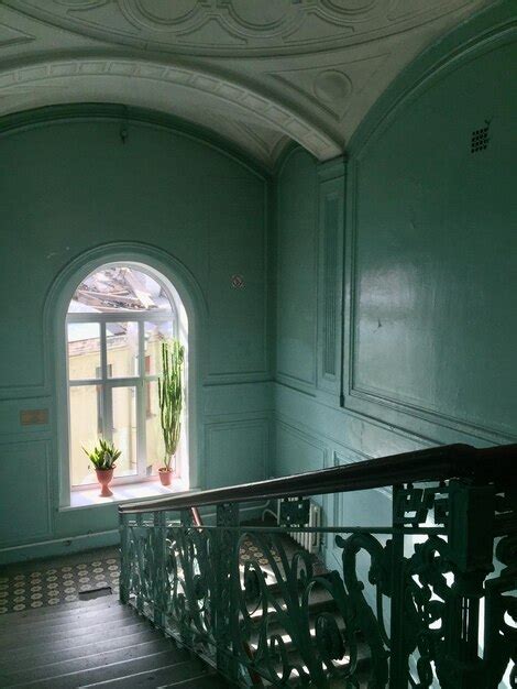 Premium Photo Window In Corridor