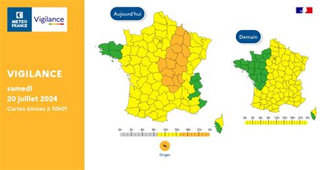 Alerte Météo 15 Départements Désormais Placés En Vigilance Orange Par