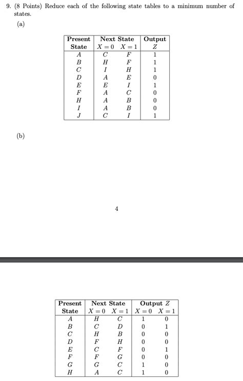 solved 9 8 points reduce each of the following state