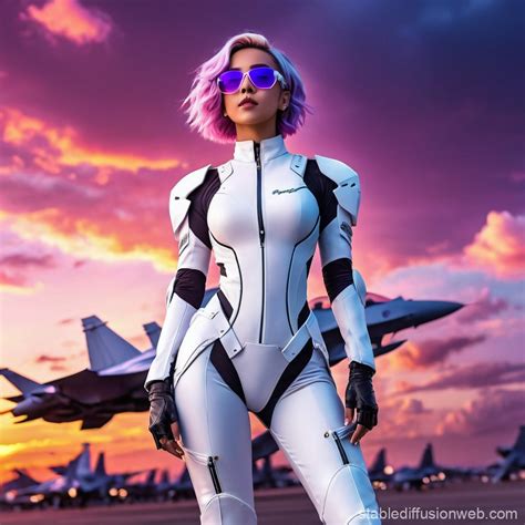 Futuristic Fighter Jet Scene Stable Diffusion Online