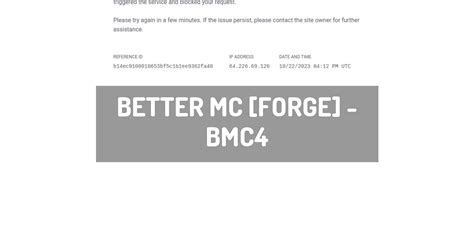 Better MC FORGE BMC4 Minecraft Modpack