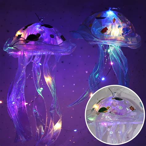 여름미술활동 여름스티커 Led 해파리 장식 만들기 키트