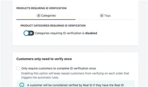 Require Id Verification For Product Categories Or Tags Real Id Knowledgebase
