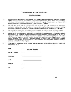 Pdpa Form Template Fill Online Printable Fillable Blank PdfFiller