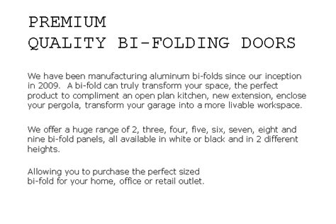 3 Panel Bi Fold Door