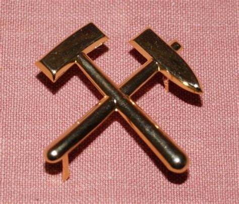 Schlägel und Eisen, Messing poliert, 48mm - Erzgebirgische ...