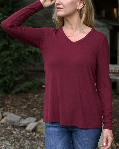 Ribbed Long Sleeve Top Grace And Lace