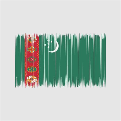 Turkmenistan Flag Brush National Flag 10957245 Vector Art At Vecteezy