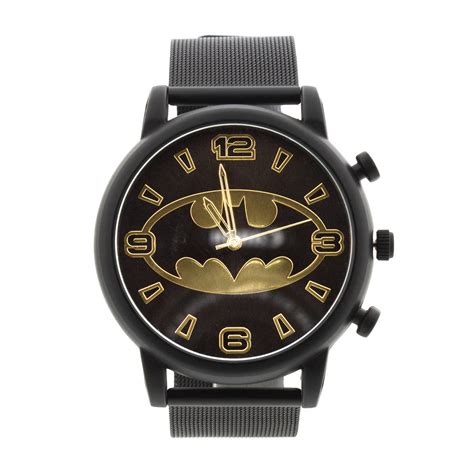 Batman Logo Black And Gold Analog Watch