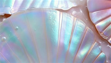 Premium AI Image Mother Of Pearl Sea Shell CloseUp Background