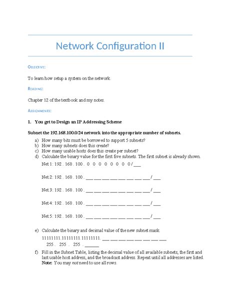 Chap 12 Network Configuration Ii Subnetting And Routing Network