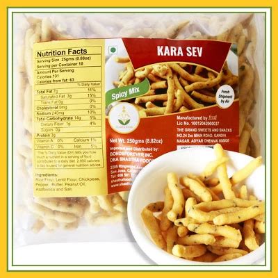 Grand Sweets Snacks Kara Sev 250 Gms Pack Of 2 Target