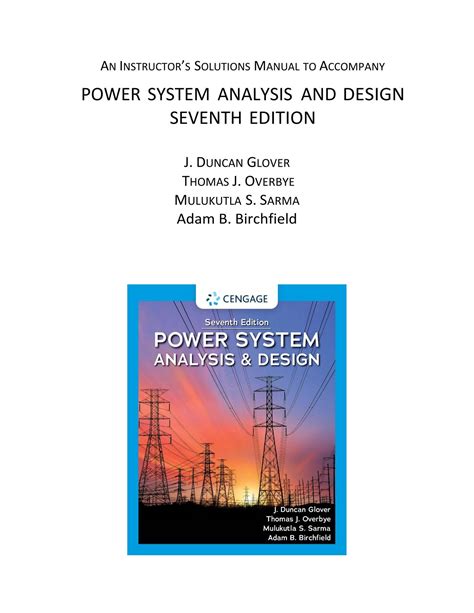 solution manual for power system analysis and design 7th edition by j duncan glover mulukutla