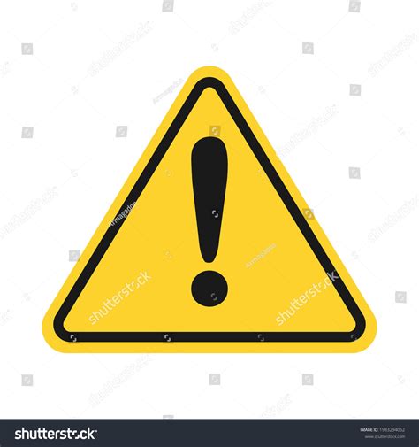Triangle Yellow Caution Sign Icon Stock Vector Royalty Free