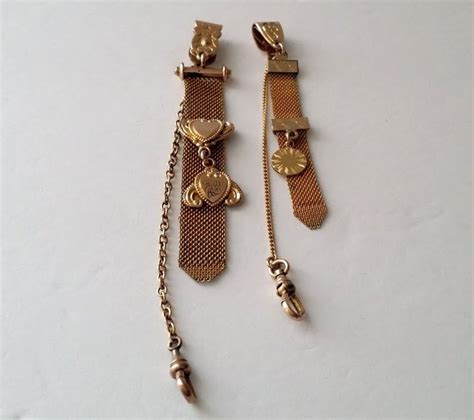 Victorian Gold Filled Vest Pocket Clips Watch Fob Chains Catawiki