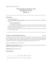 Assignment3 JavaIntro SER 215 Software Enterprise I 1 Programming