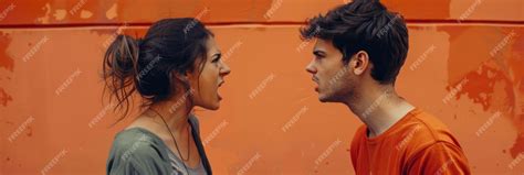 Premium Photo Conflict In Communication Two People In A Heated