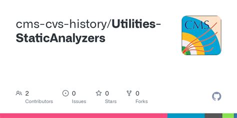 Github Cms Cvs Historyutilities Staticanalyzers