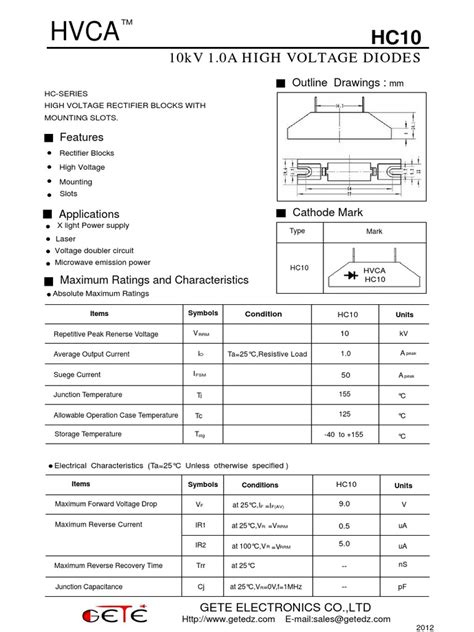 Hc10 Pdf Pdf Diode Rectifier