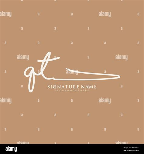 Qt Signature Logo Template Stock Vector Image And Art Alamy