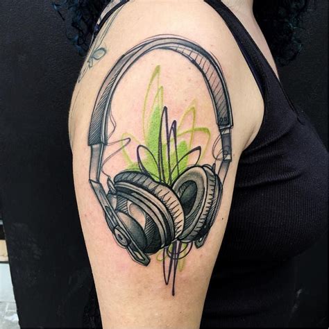 Dj Headphone Tattoo Designs