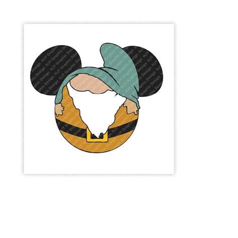 Bashful Snow White Seven 7 Dwarfs Mickey Mouse Head Inspire