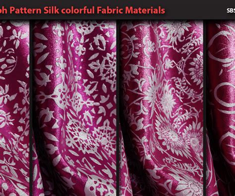 Artstation 60 Tileable Delph Pattern Silk Colorful Fabric Materials
