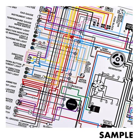 67 Corvette Color Wiring Diagram 18x24 Inch Volunteer Vette