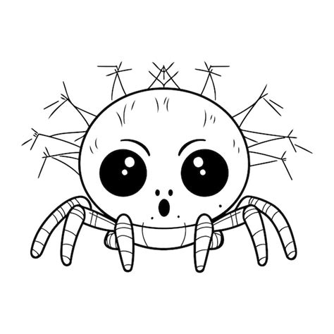 Premium Vector Spider Cartoon Design Kawaii Expression Cute Character Funny And Emoticon Theme
