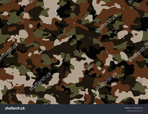 Camouflage Army Pattern Seamless Modern Background Stock Vector Royalty Free 2492450235