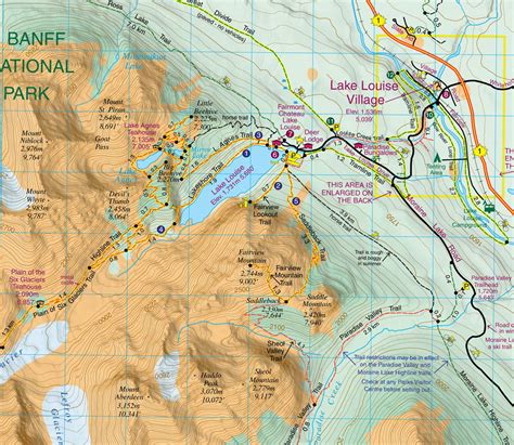 Lake Louise Banff Map Banff Map Qiws