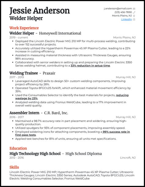 Welder Resume