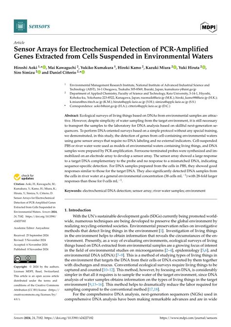 pdf sensor arrays for electrochemical detection of pcr amplified