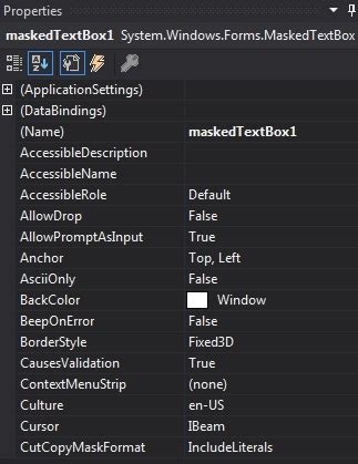 C Classe MaskedTextBoxMaskedTextBox Class StackLima