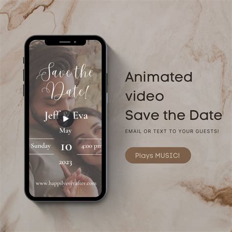 Animated Save The Date Wedding Video Animated Wedding Invitation