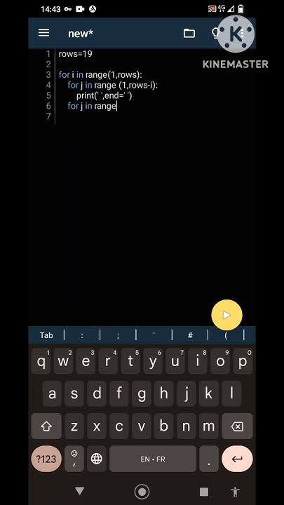 Easy Pyramid Code Try It In Pydroid 3 App Youtube