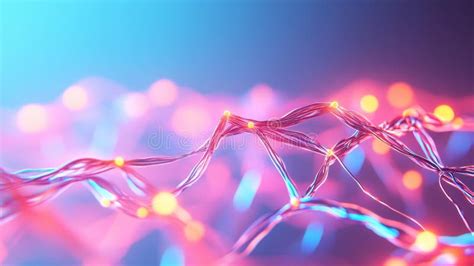 Experience A Vibrant Digital Landscape Filled With Glowing Particles