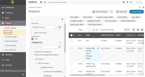 simple product in orocommerce