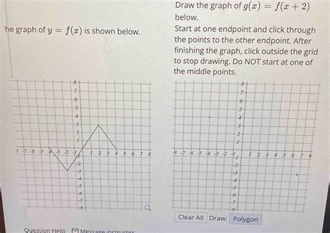 Solved Draw The Graph Of Gxfx2 Below He Graph Of Yfx Is