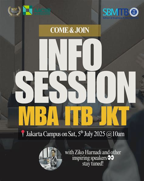 Join Our Offline Info Session On July 5th Sbm Itb