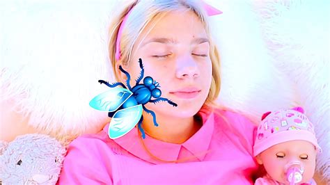 Maggie and baby doll want to sleep - YouTube