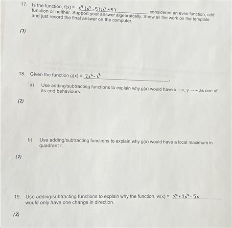 Solved Given The Function Gx2x2 X3a ﻿use