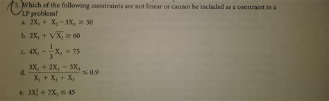 which constraints are not linear r askmath