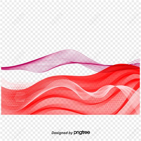 Vector Curve Decoration Patternred Curvewavy Linedecorative Curves